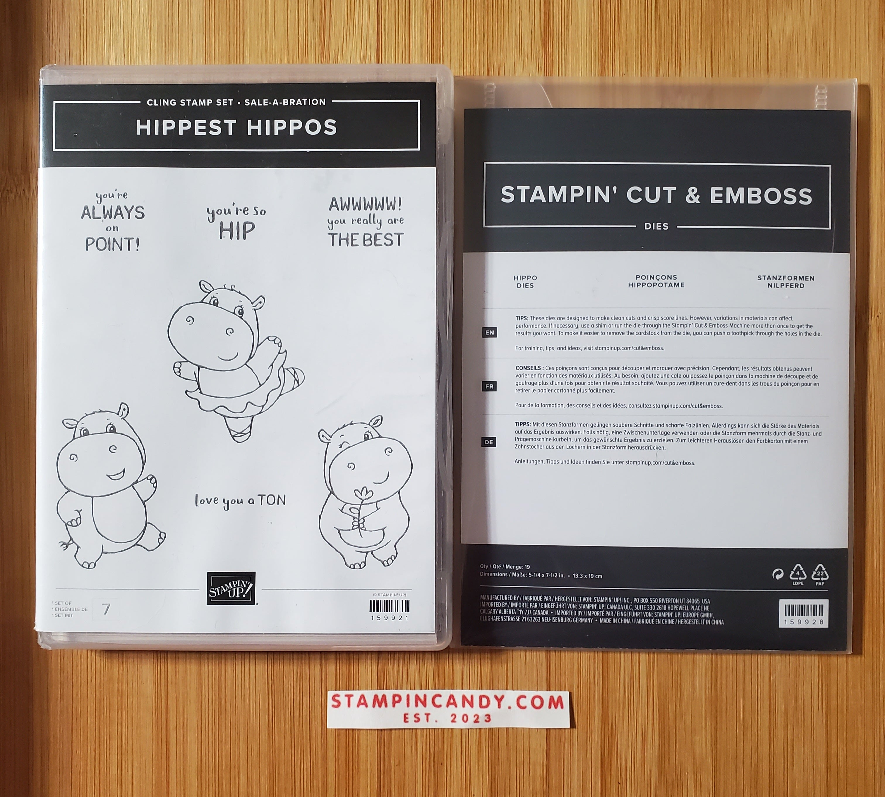 Stampin' UP! "Hippest Hippos" Stamp Set with "Hippos" Dies ...