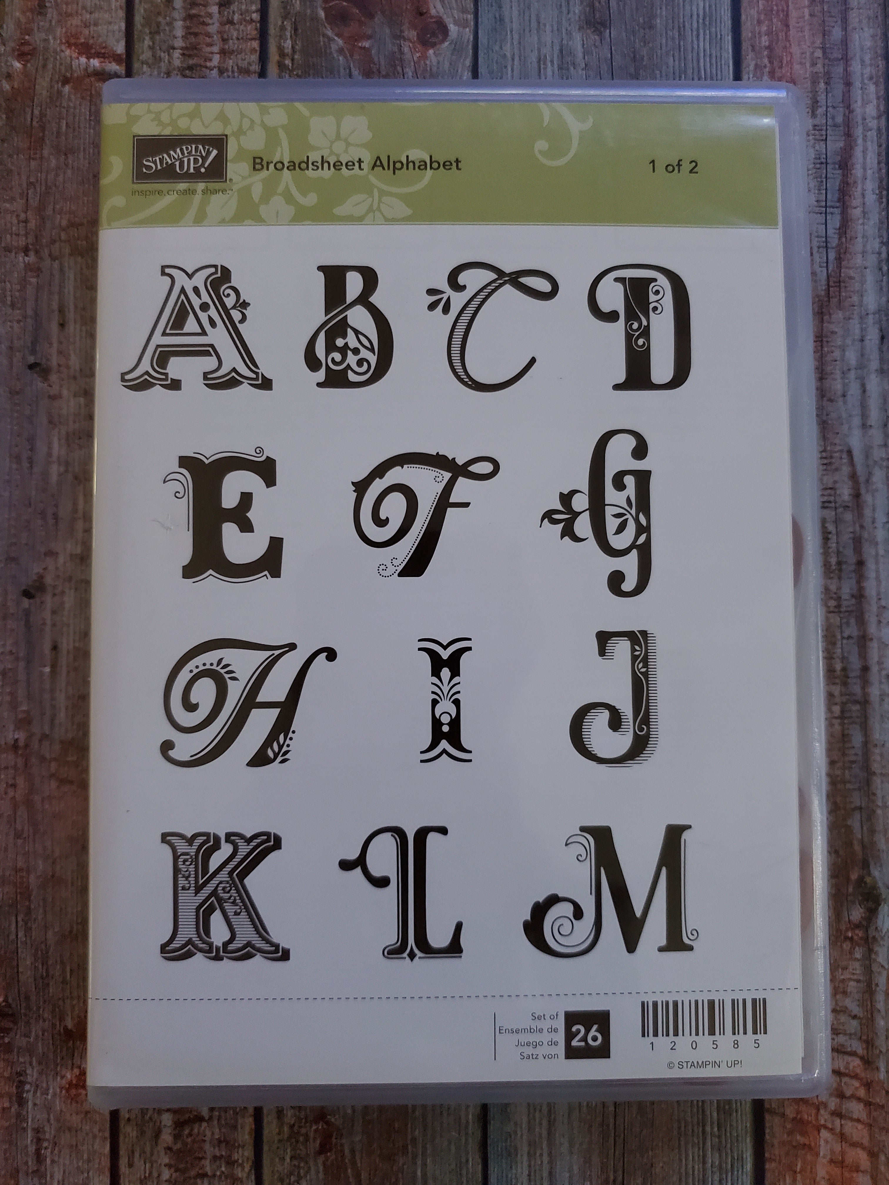 Stampin' UP! "Broadsheet Alphabet" Stamp Sets (1 and 2) – StampinCandy.com