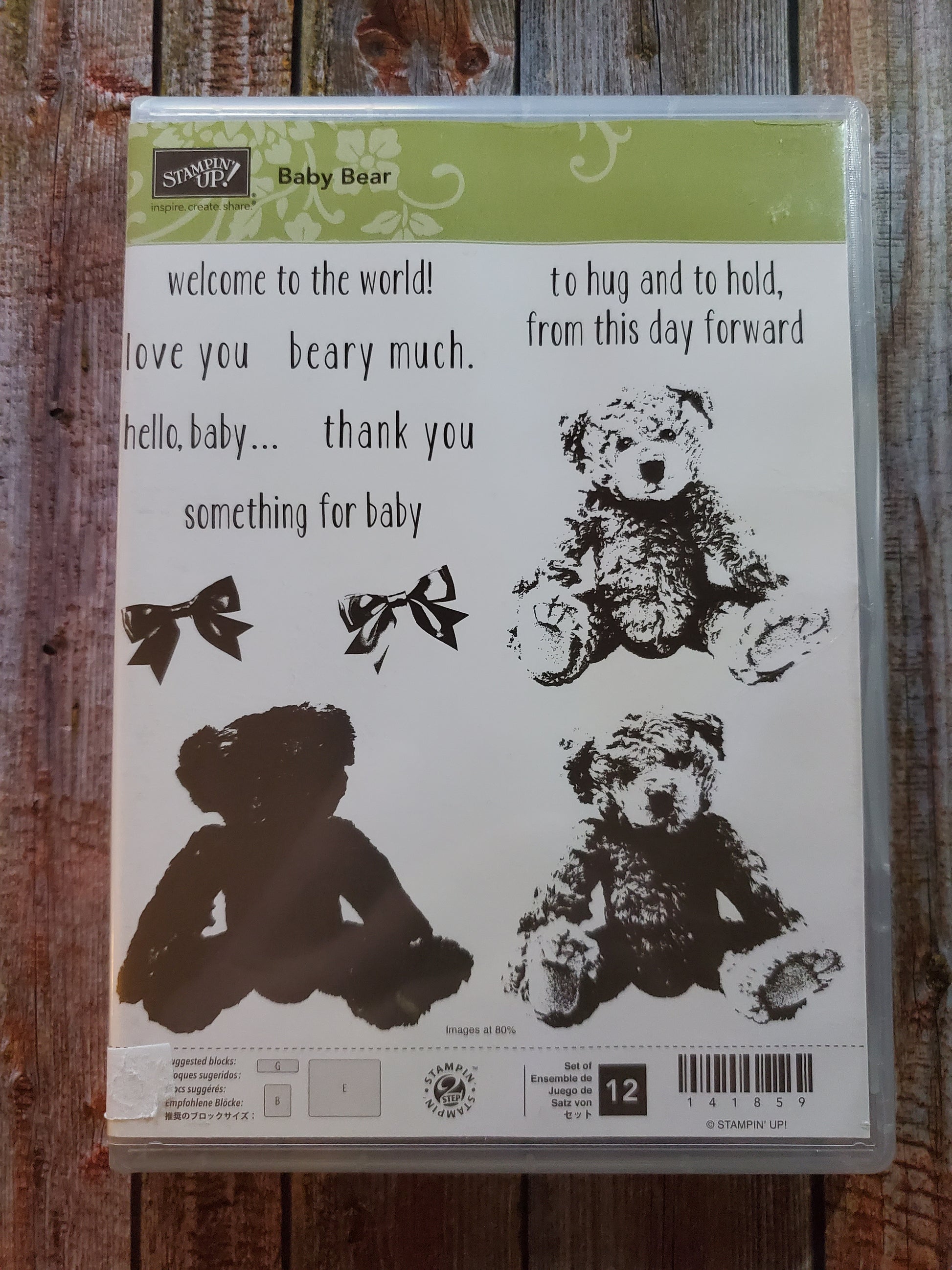 Stampin' UP! "Baby Bear" Stamp Set – Stamps and Stones