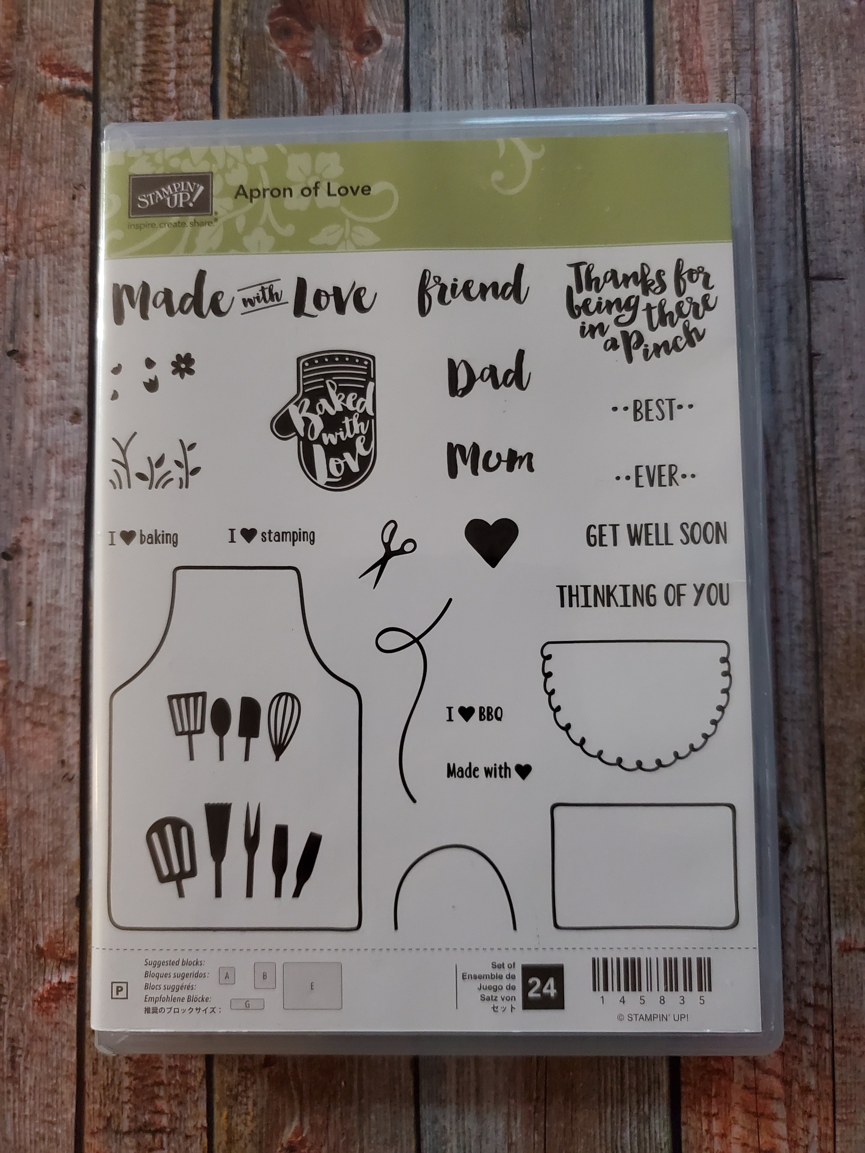 Stampin' UP! "Apron of Love" Stamp Set with "Apron Builder" Dies ...