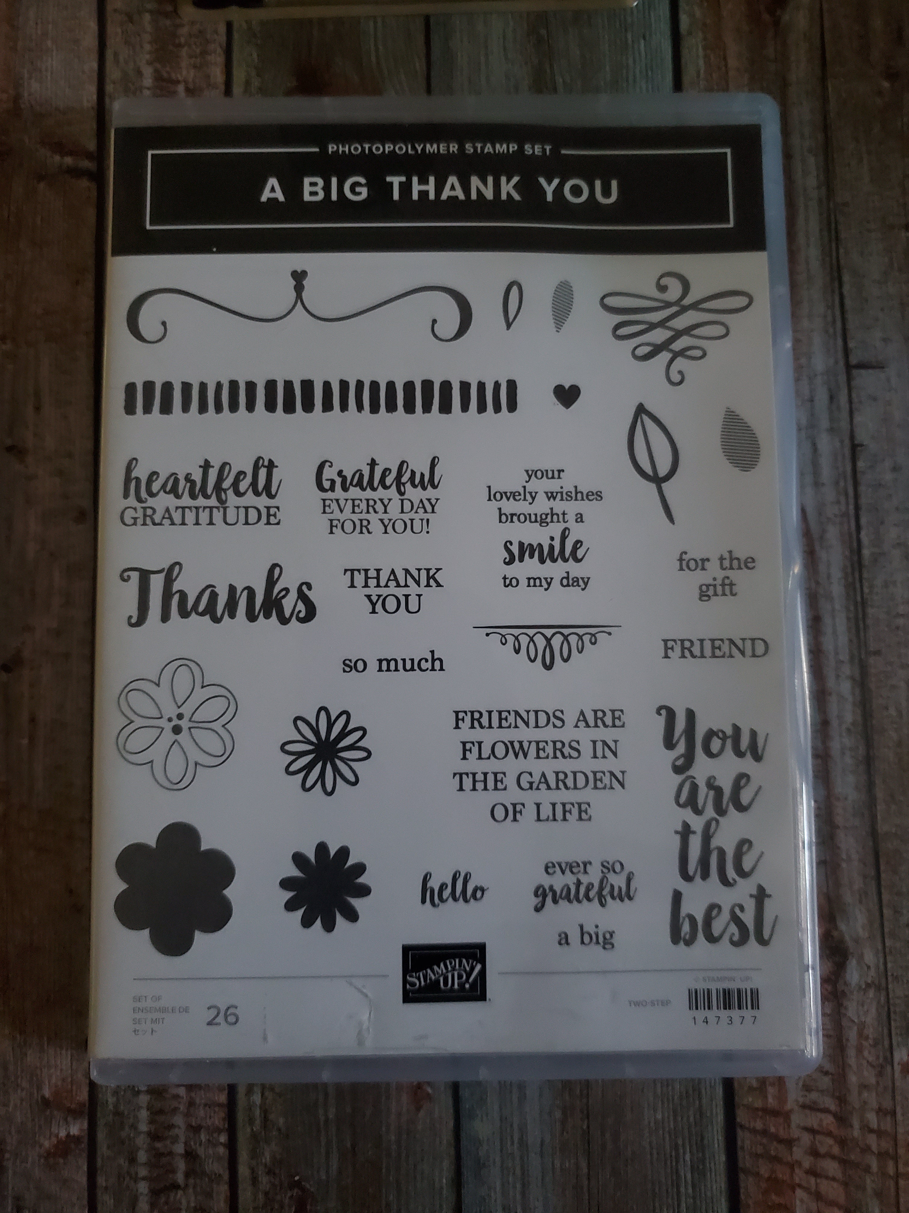 Stampin' UP! "A Big Thank You" Stamp Set – StampinCandy.com