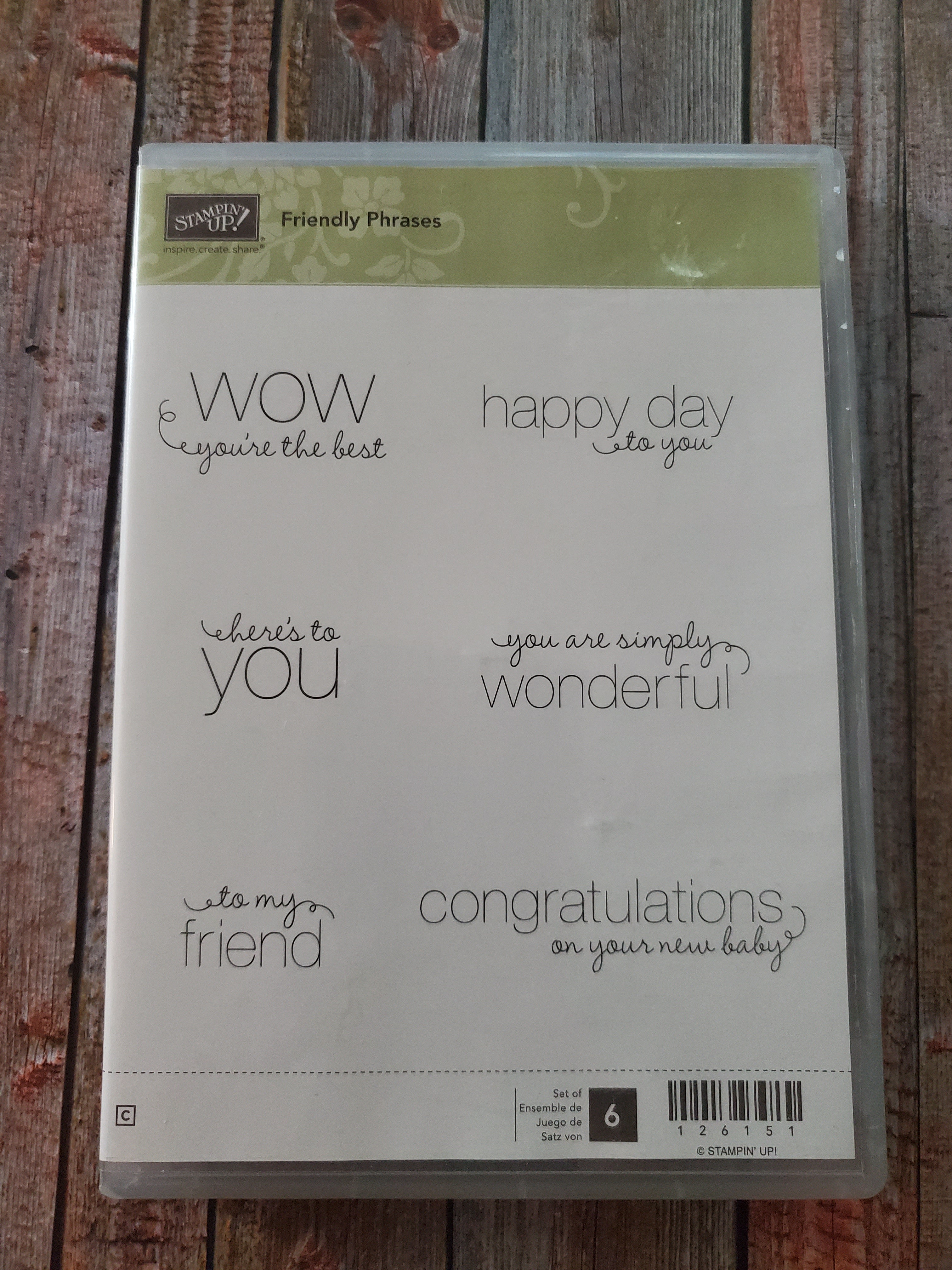 Stampin' UP! "Friendly Phrases" Stamp Set – StampinCandy.com