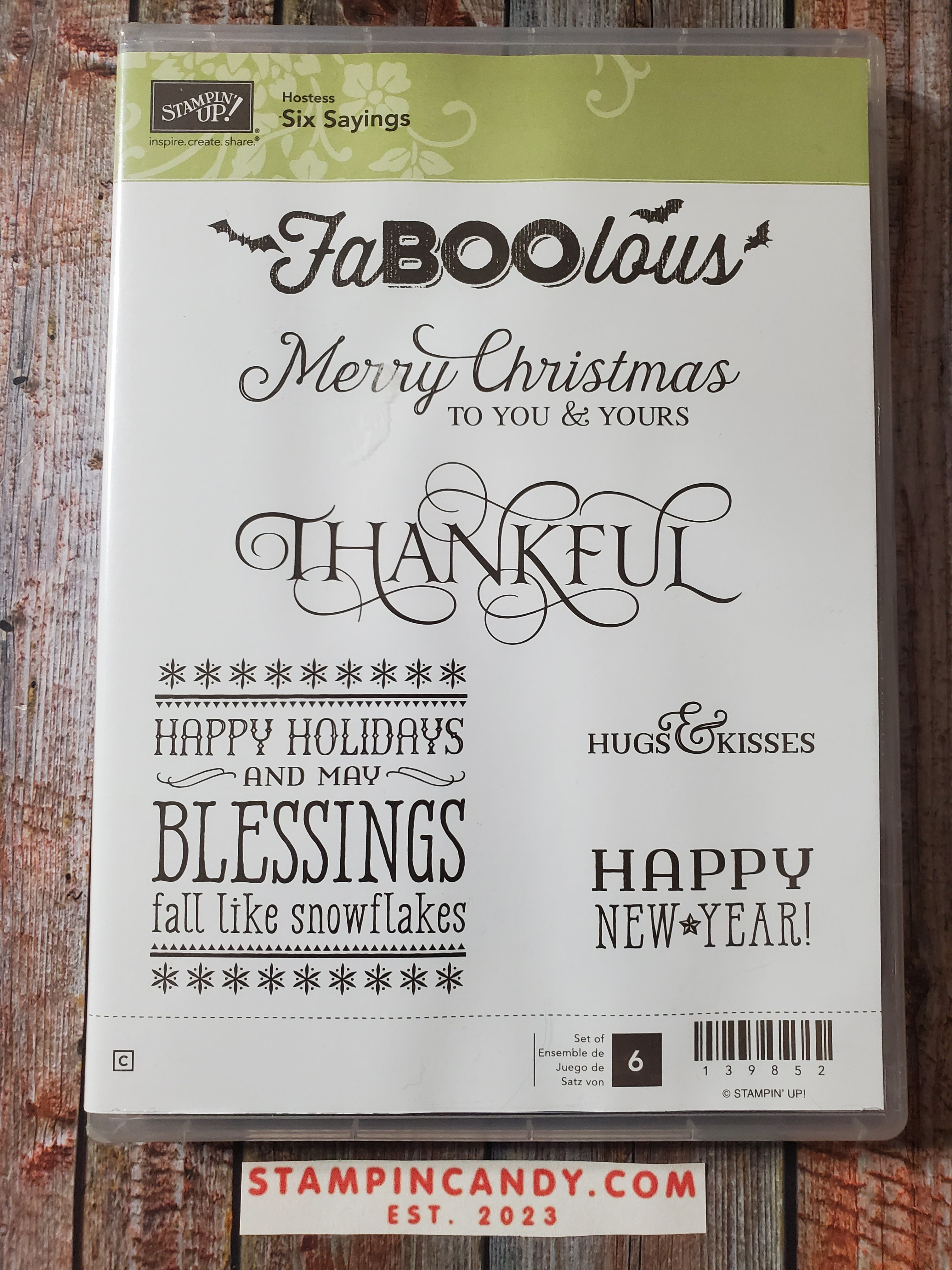 Stampin' UP! "Six Sayings" Stamp Set – StampinCandy.com