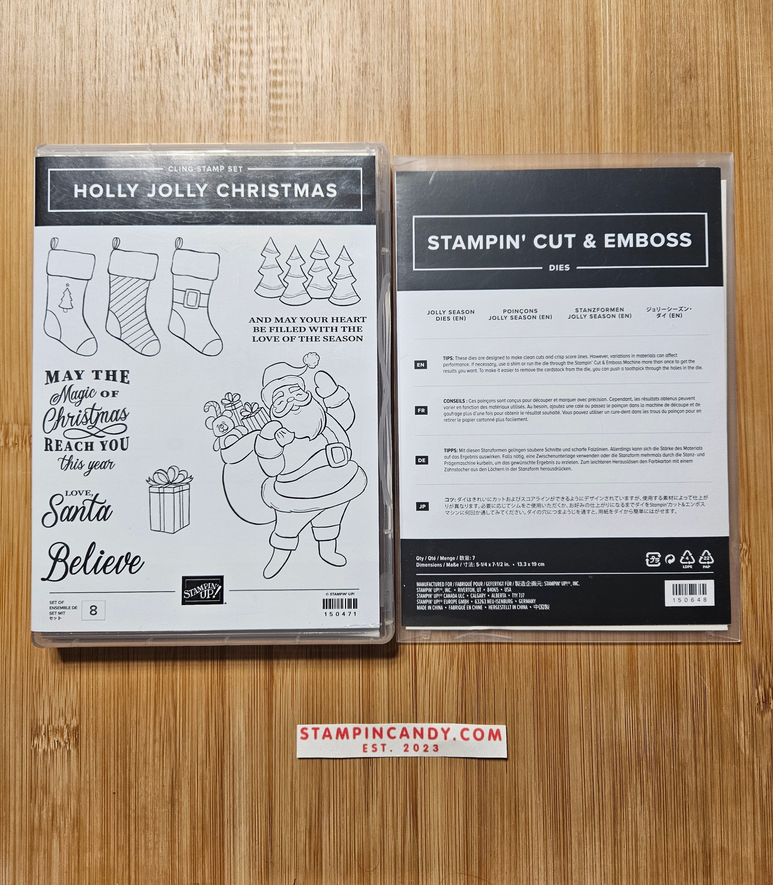 Stampin' UP! "Holly Jolly Christmas" Stamp Set with "Jolly Season" Die ...