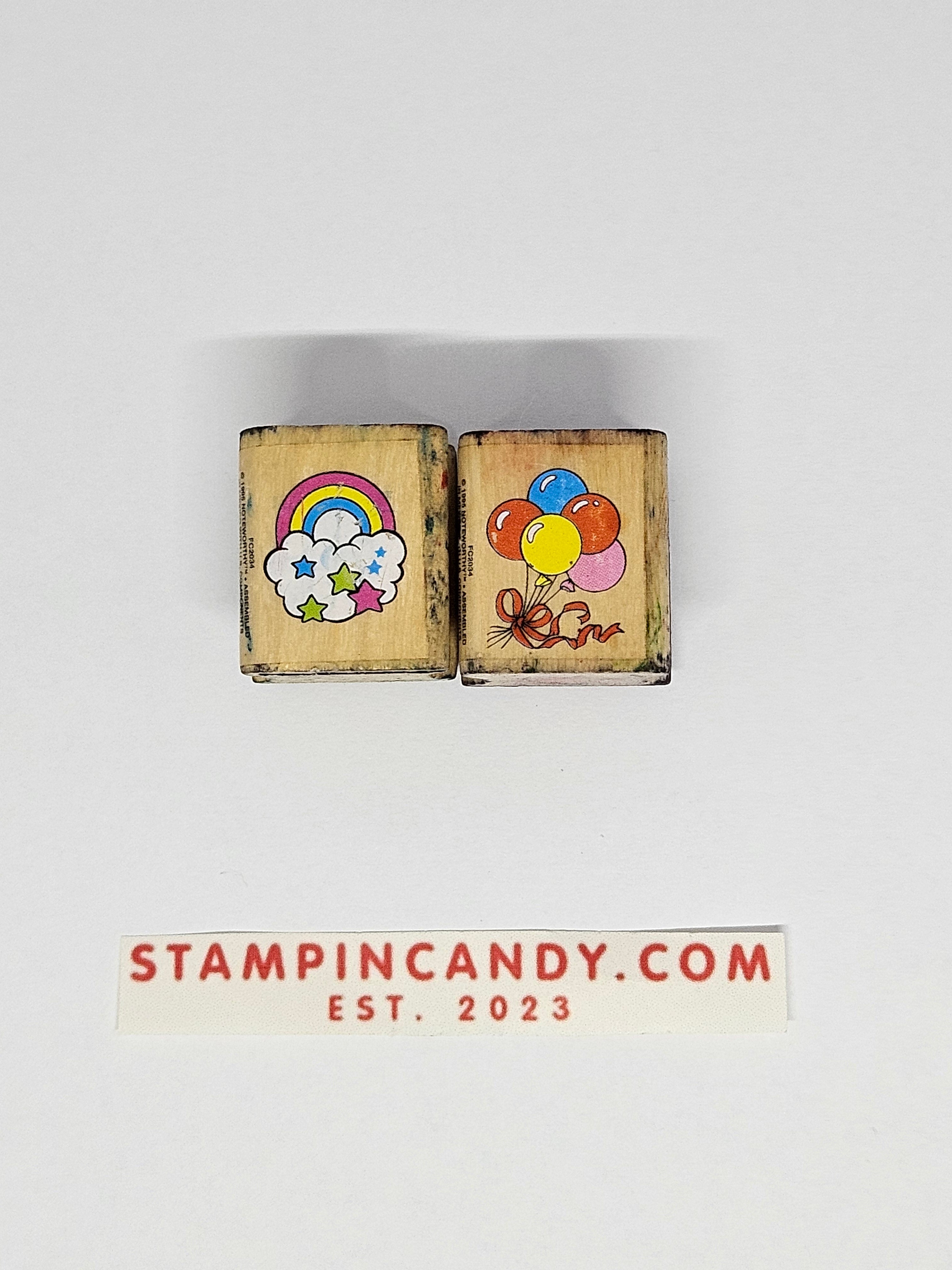 Noteworthy - 2 pack - Rainbow and Balloons Stamps – StampinCandy.com